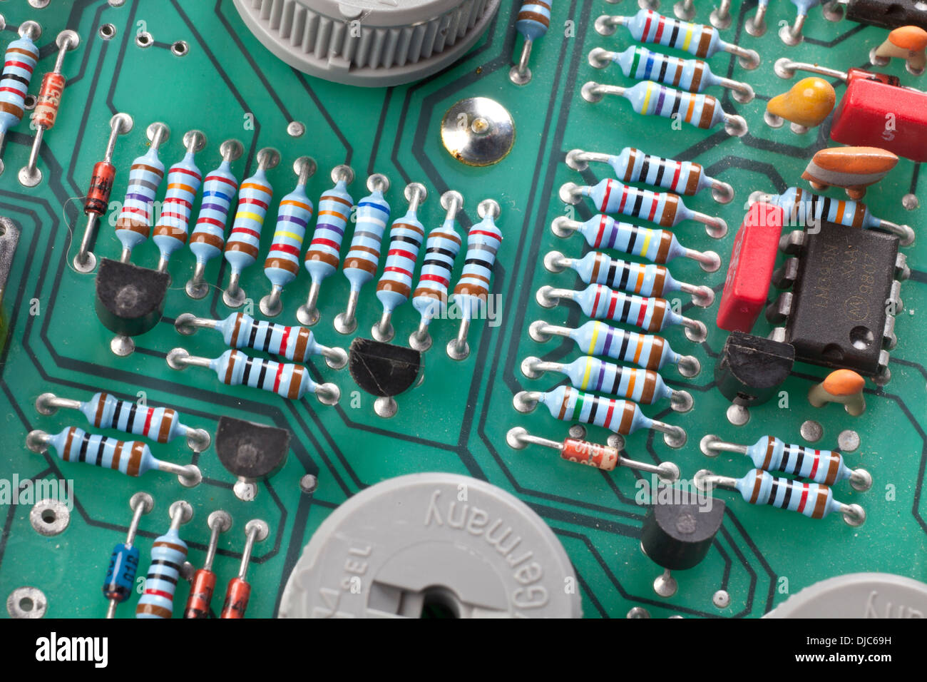 Detail shot of Printed Circuit Board Stock Photo - Alamy