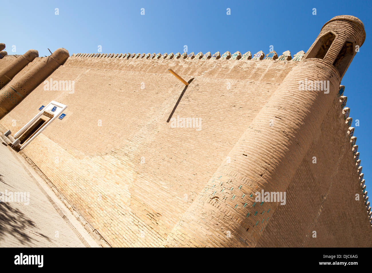 Exterior detail of Tash Khauli, also known as Tosh Hovli, Ichan Kala ...