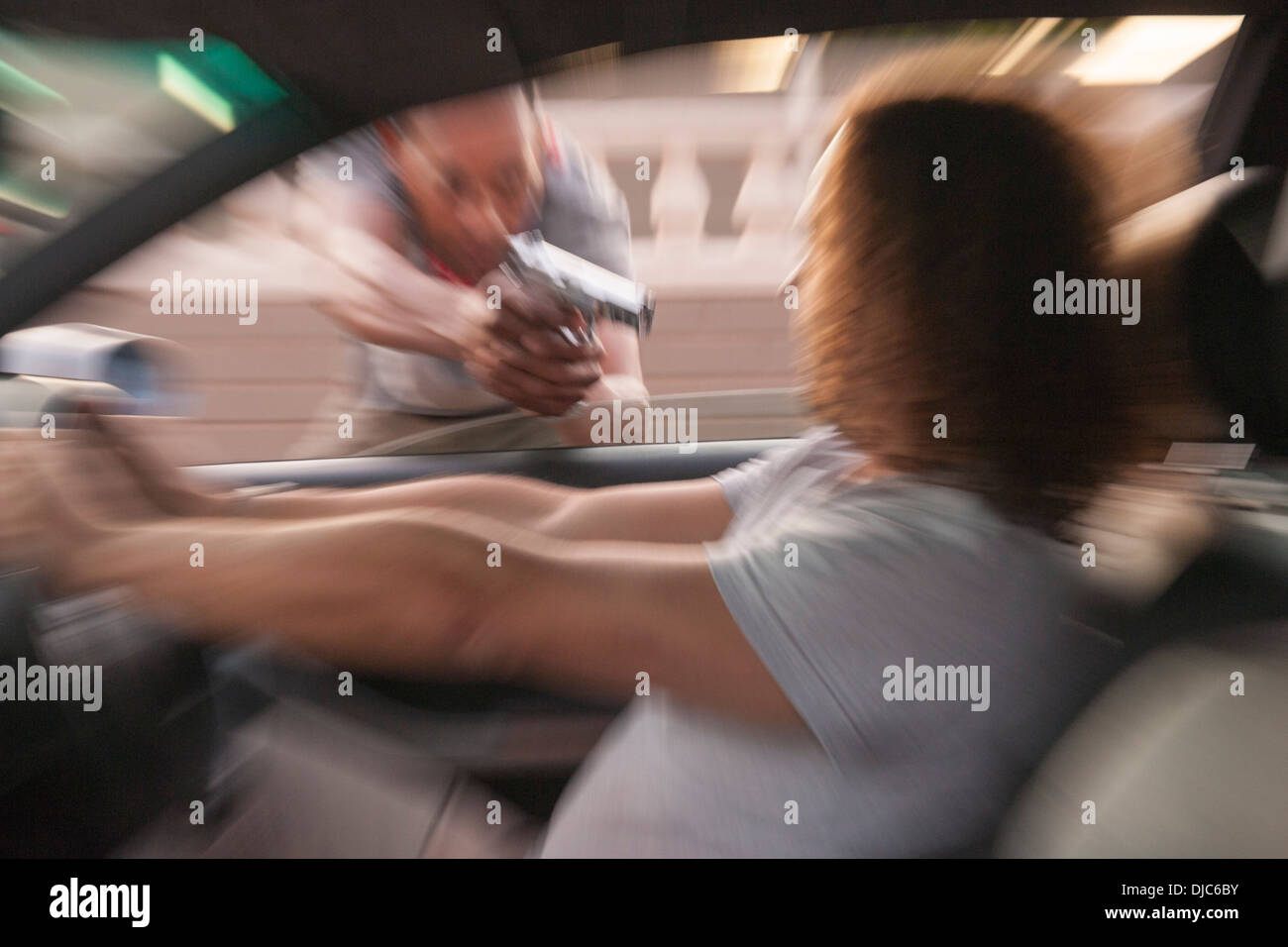 Car jacked up hi-res stock photography and images - Alamy