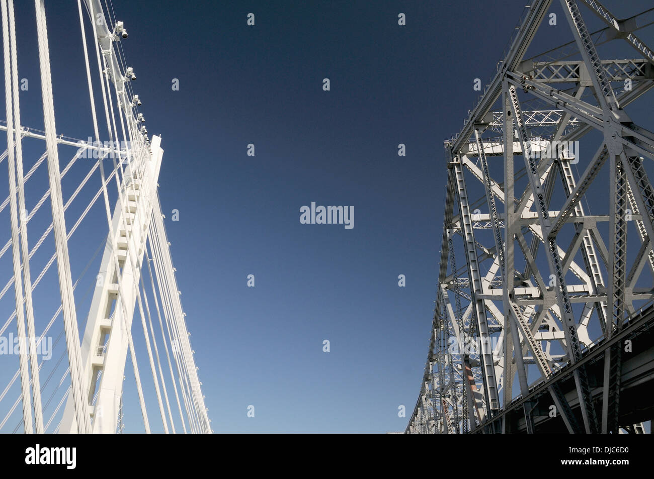 New (left) and Old (right) San Francisco - Oakland Bay Bridge ...