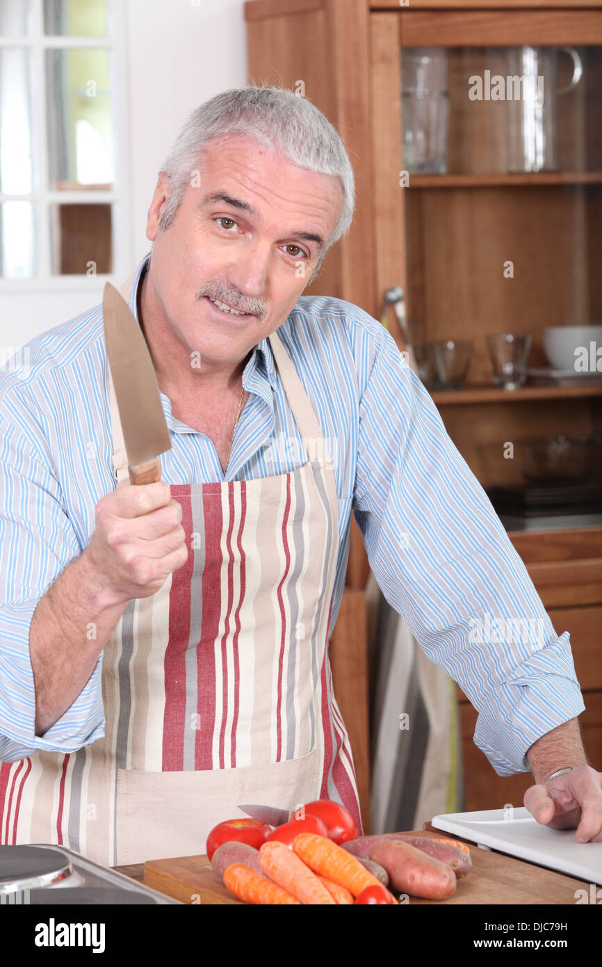 Man in the Kitchen Stock Photo - Alamy