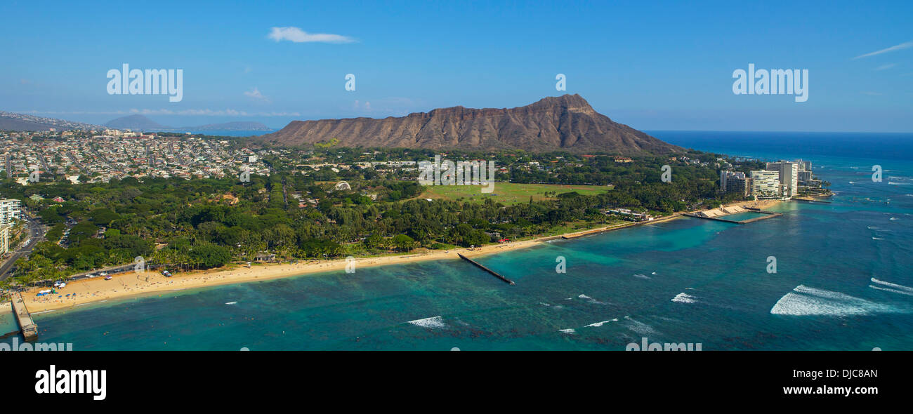 Oahu diamond head aerial hi-res stock photography and images - Alamy