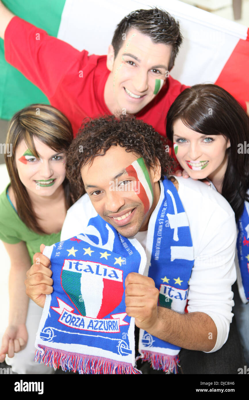 Italian football fans Stock Photo - Alamy