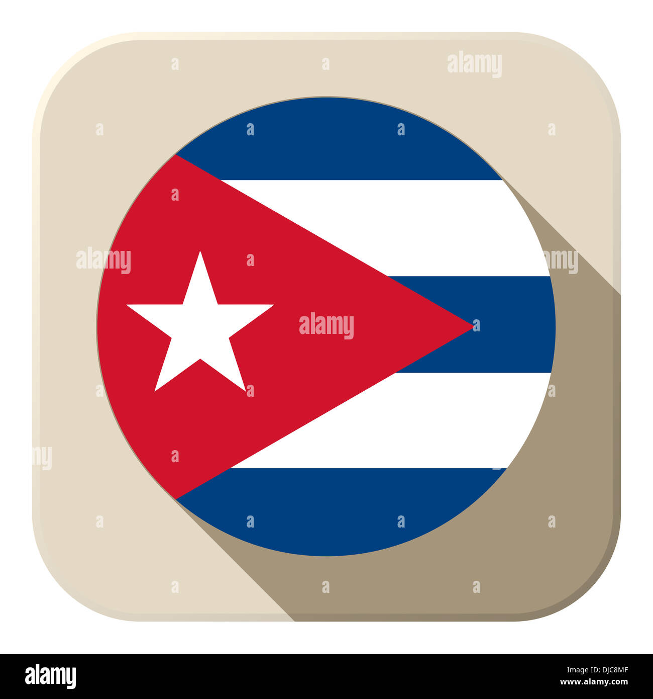 Vector - Cuba Flag Button Icon Modern Stock Photo - Alamy