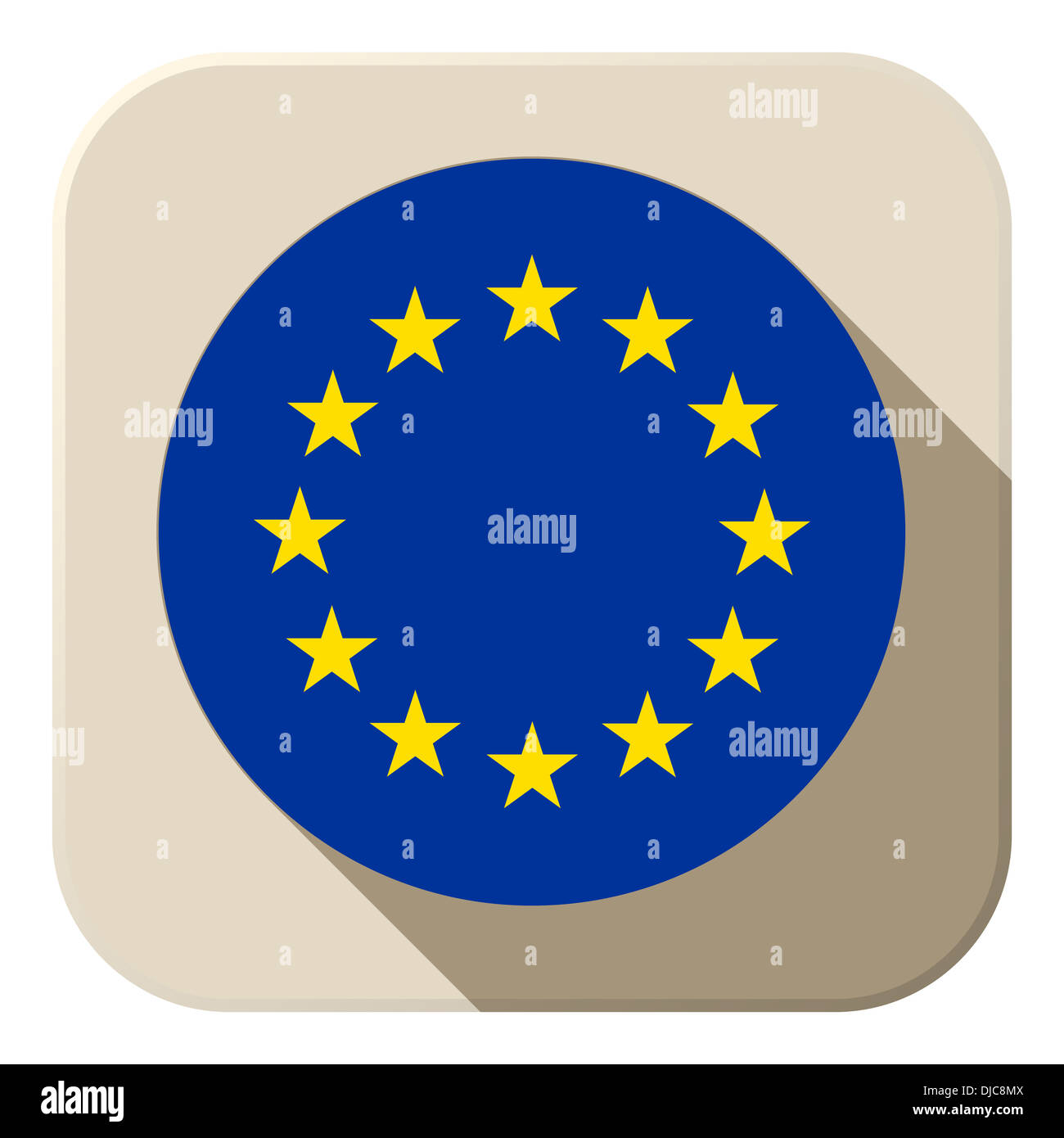 Vector - Europe Flag Button Icon Modern Stock Photo - Alamy