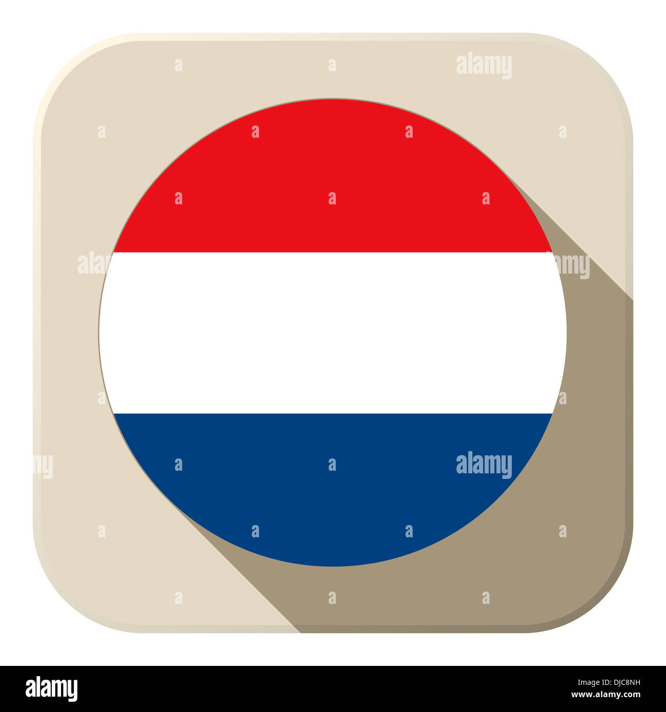 Vector - Netherlands Flag Button Icon Modern Stock Photo - Alamy