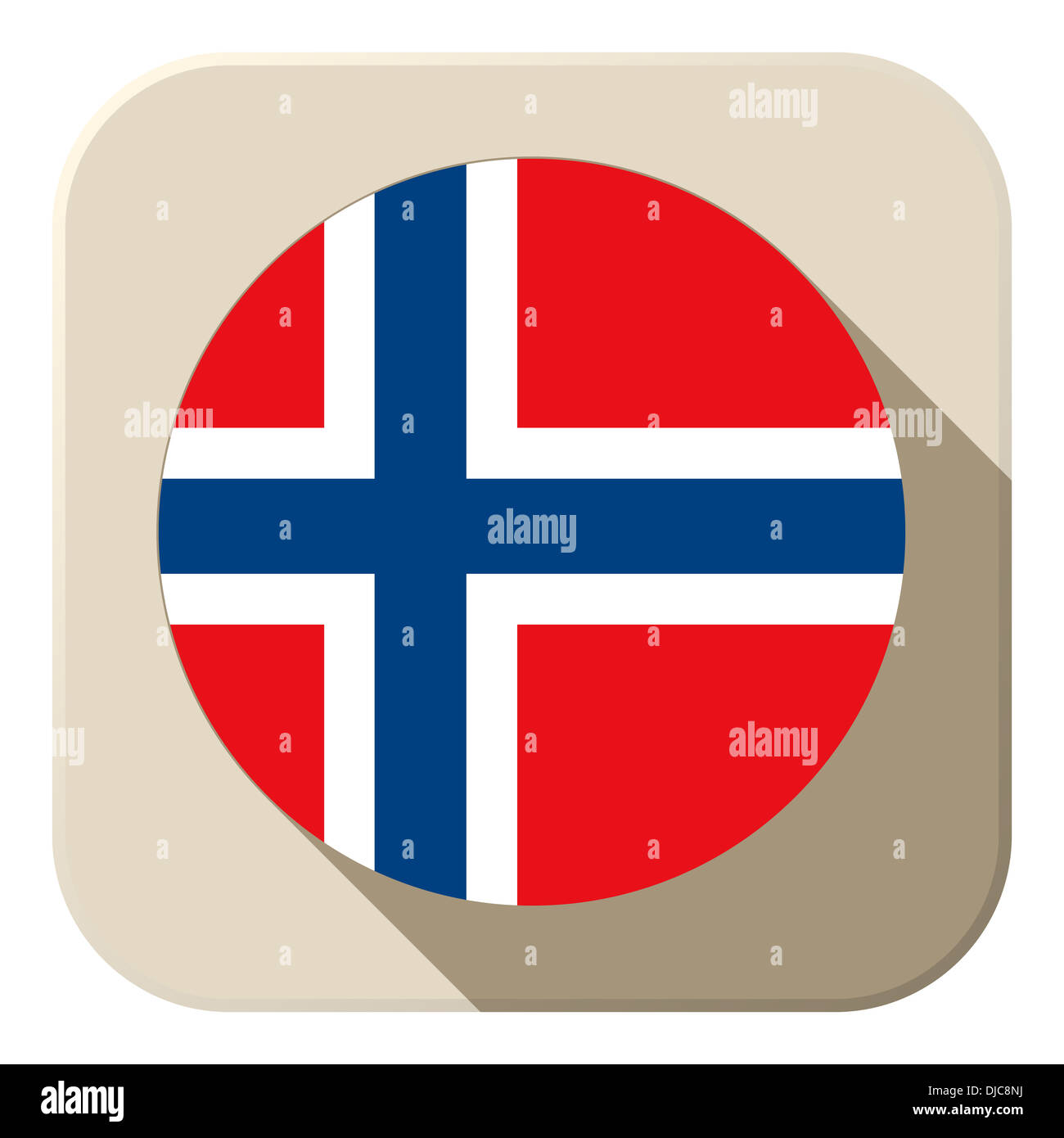 Vector - Norway Flag Button Icon Modern Stock Photo - Alamy
