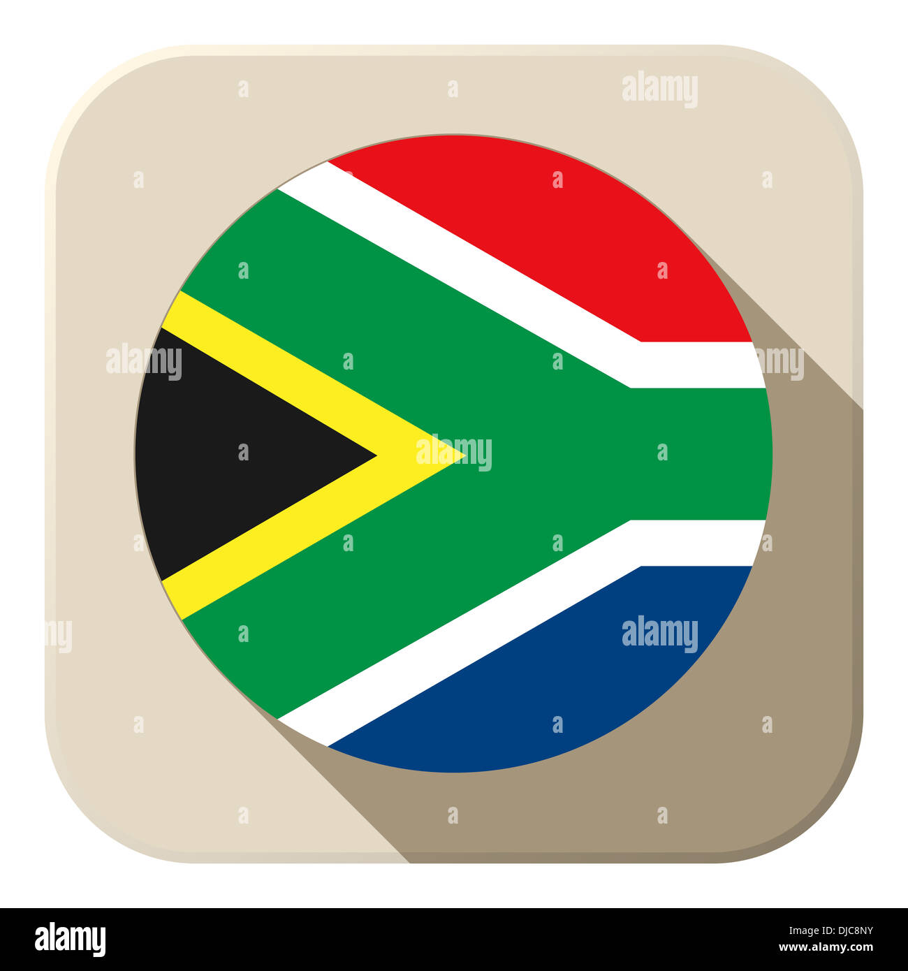 Vector - South Africa Flag Button Icon Modern Stock Photo - Alamy