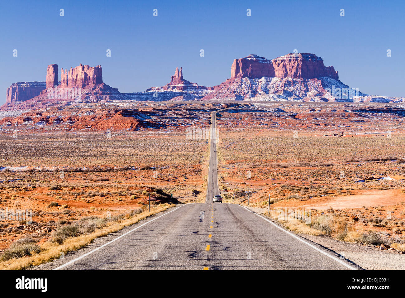 Utah State Highway 163 on the way into Monument Valley Tribal Park, on ...