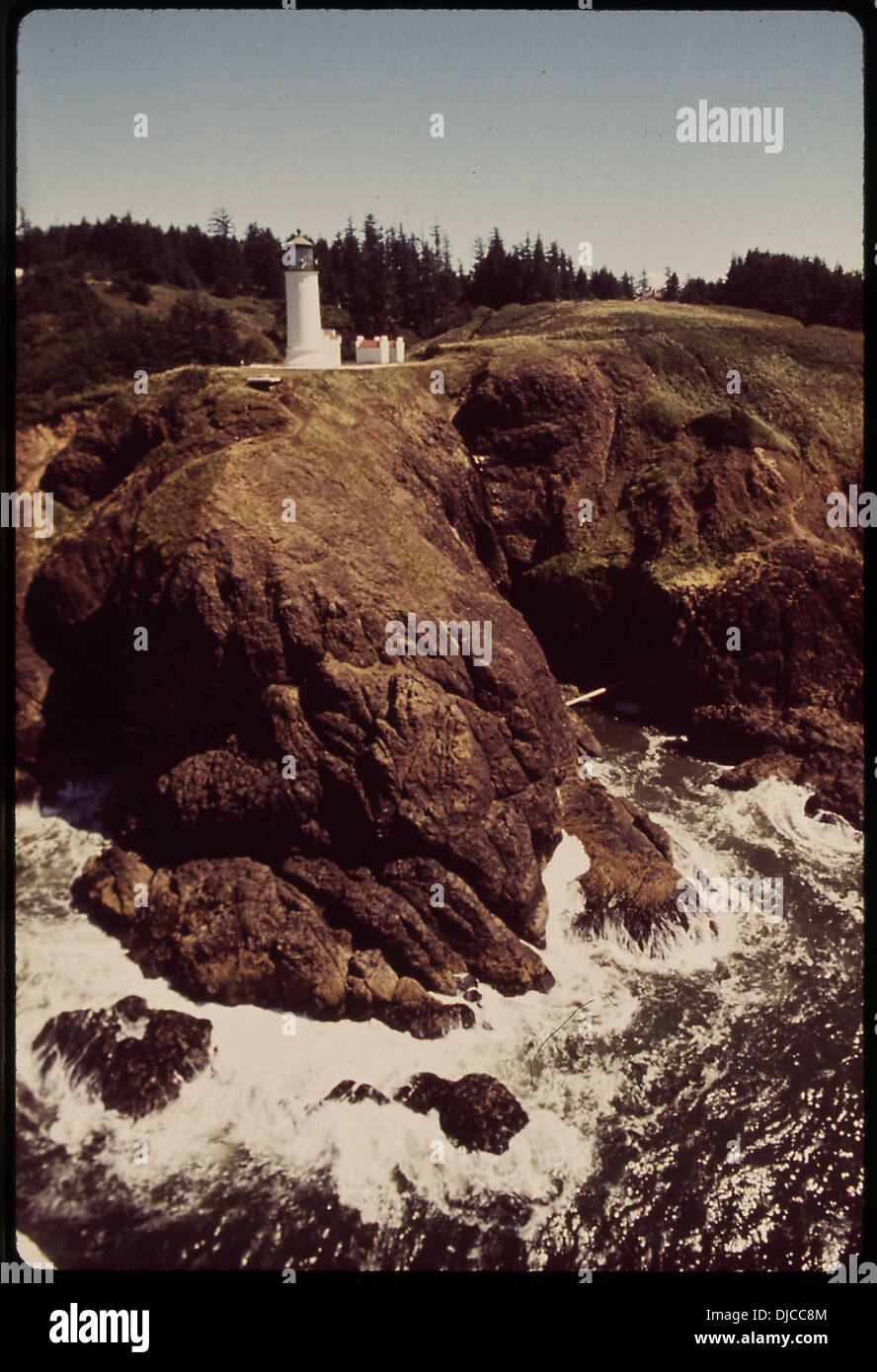 A photograph of the lighthouse located at the North Spit of the ...