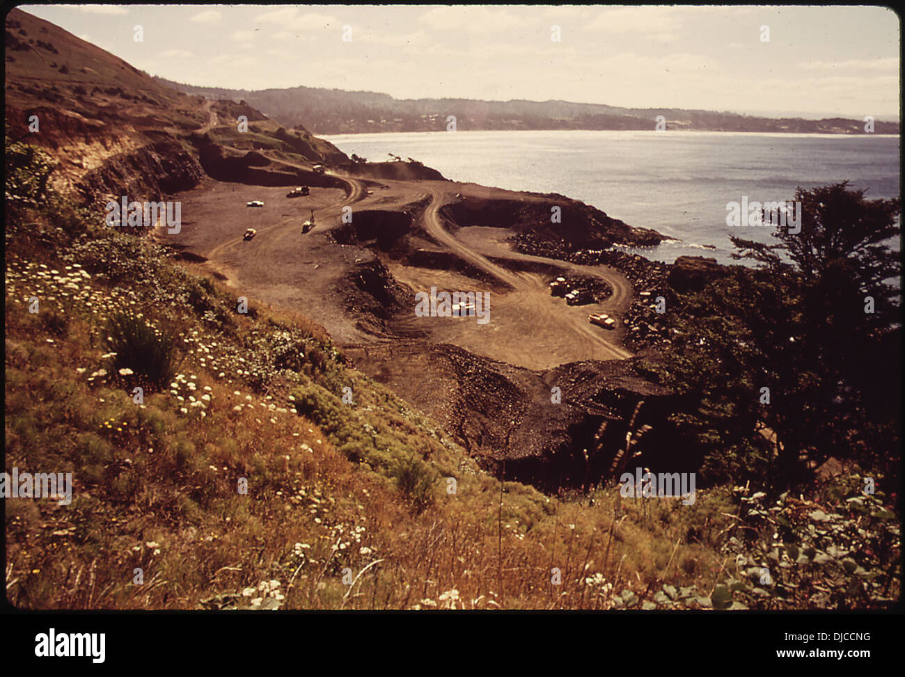 This image shows a quarry located near Newport Beach, showcasing ...