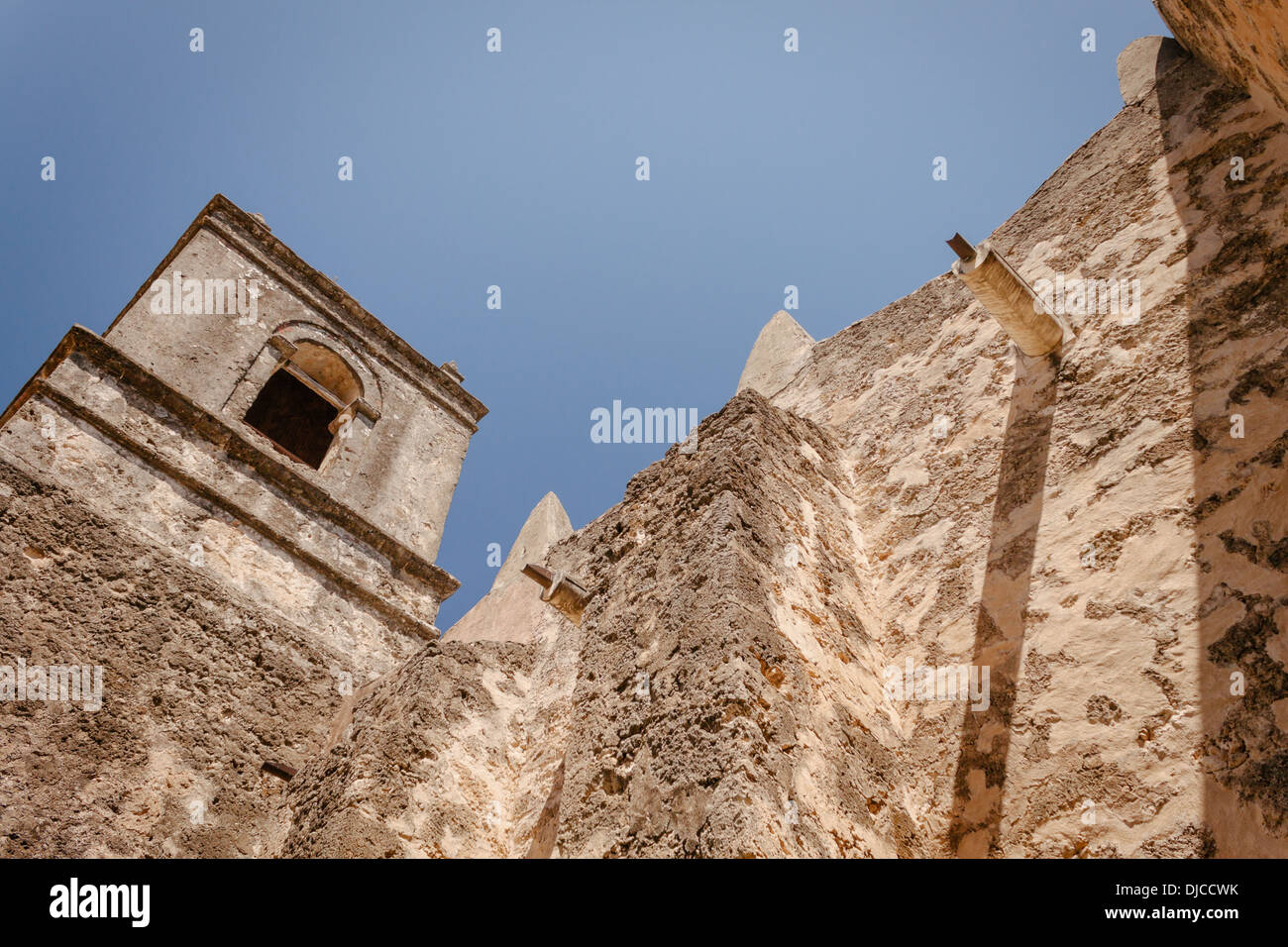 The bell tower of Mission Concepcion standing tall behind one of the ...