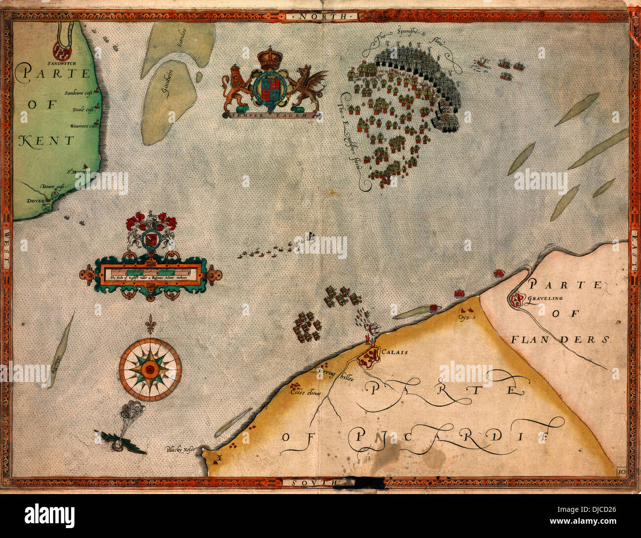 Map of spanish armada hi-res stock photography and images - Alamy