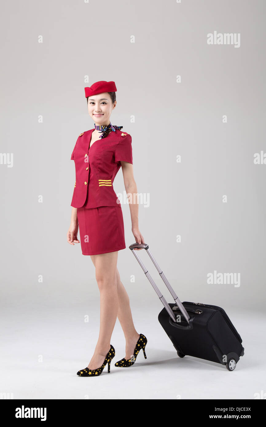 Airline Stewardess,Flight Attendant,Air Host,Cabin Crew Stock Photo - Alamy