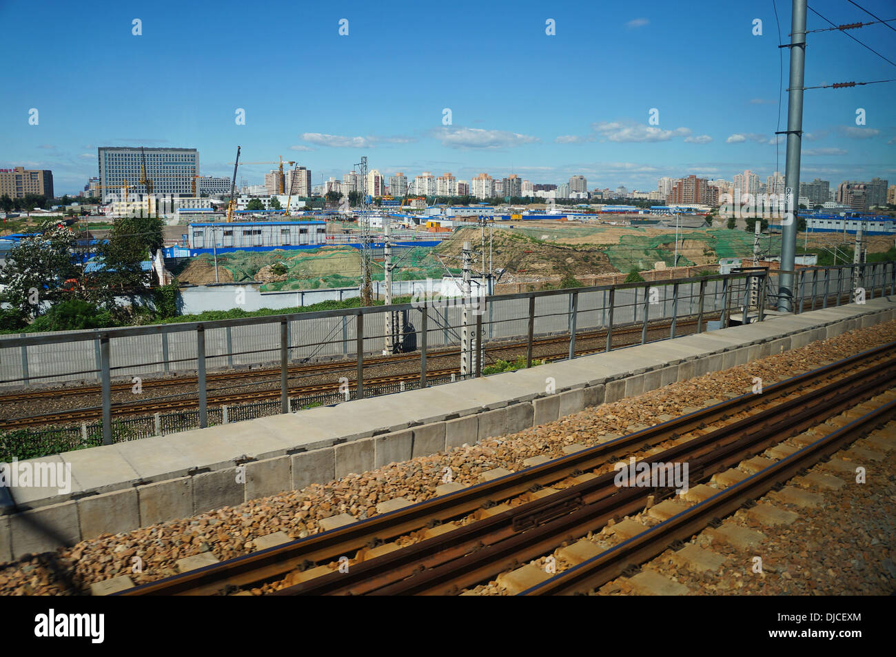 View from the window of a train near Beijing, China Stock Photo - Alamy