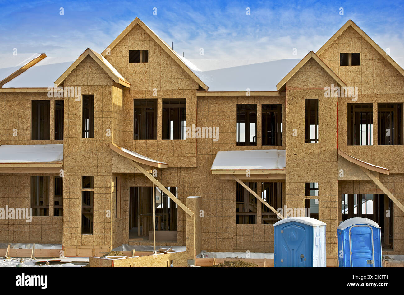Residential Complex Under Construction Waiting For Spring. Real Estate ...