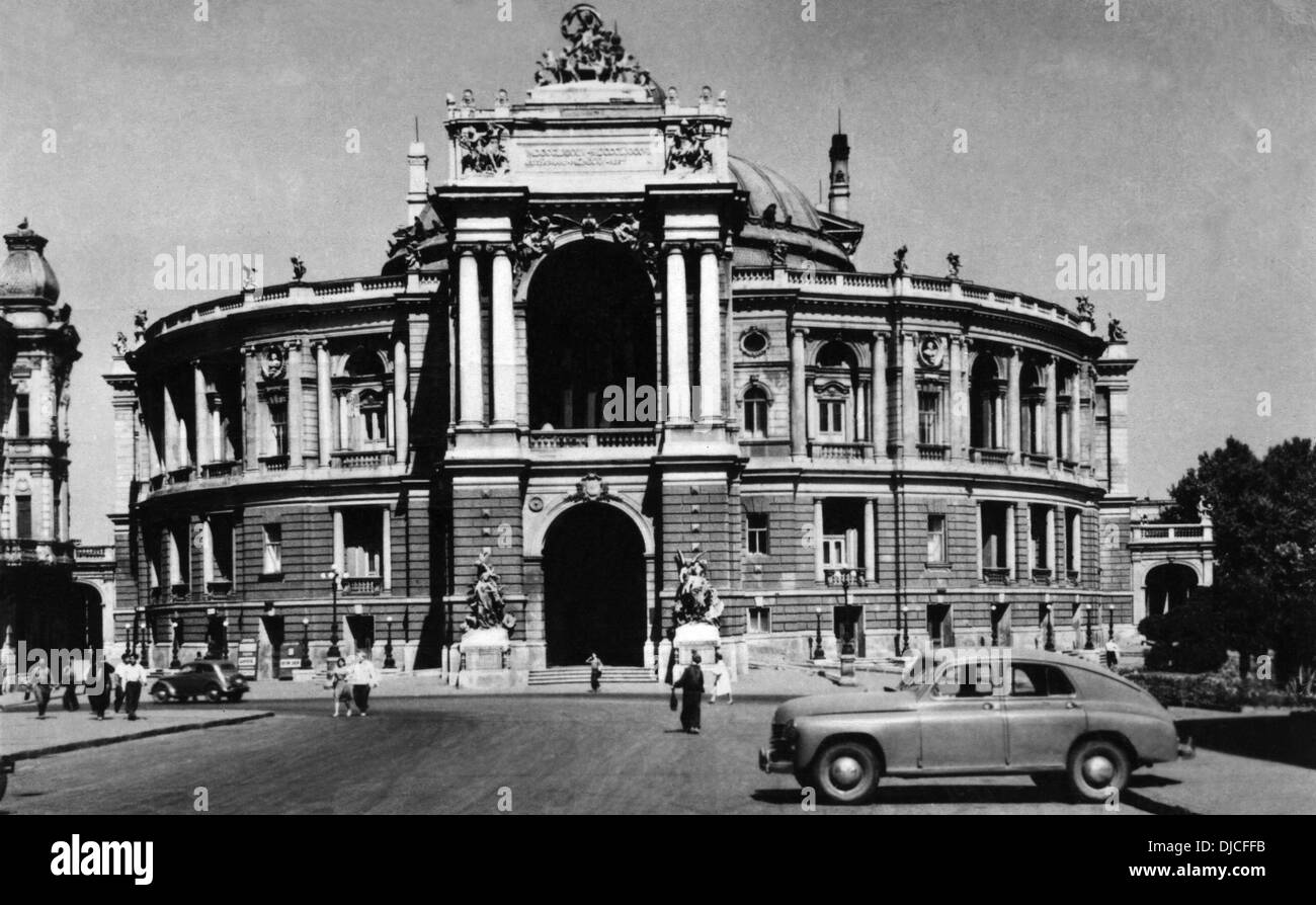 An antique photo of Odessa Opera and Ballet Theatre, Odessa, Ukraine ...