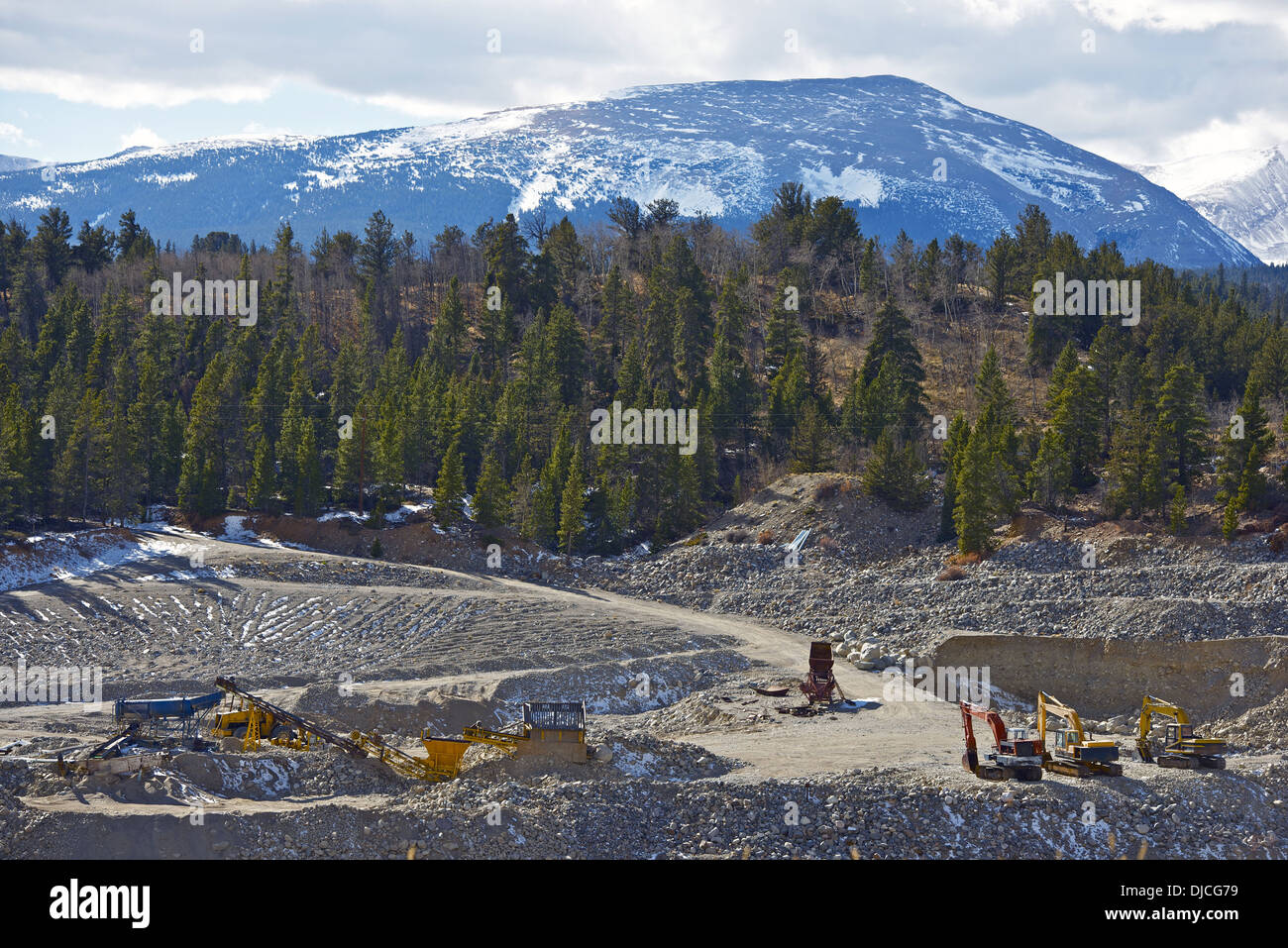 Colorado Located Large Gold Mine. Mountains Gold Mining Theme Stock ...