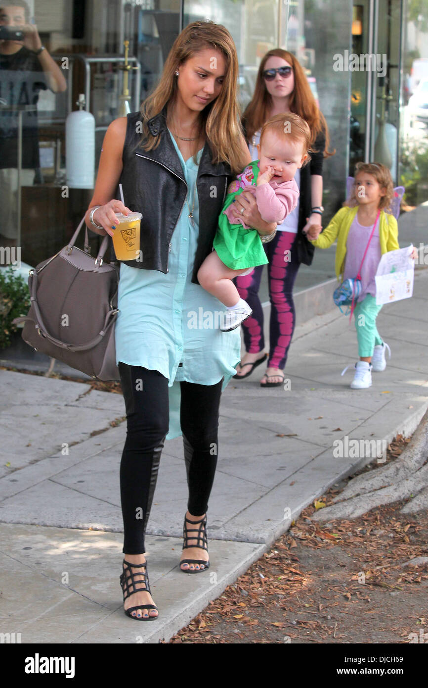 Jessica Alba and Haven Garner Warren Jessica Alba takes her daughters ...