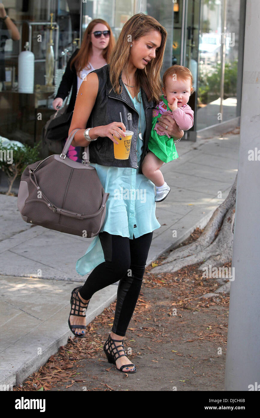 Jessica Alba and Haven Garner Warren Jessica Alba takes her daughters ...