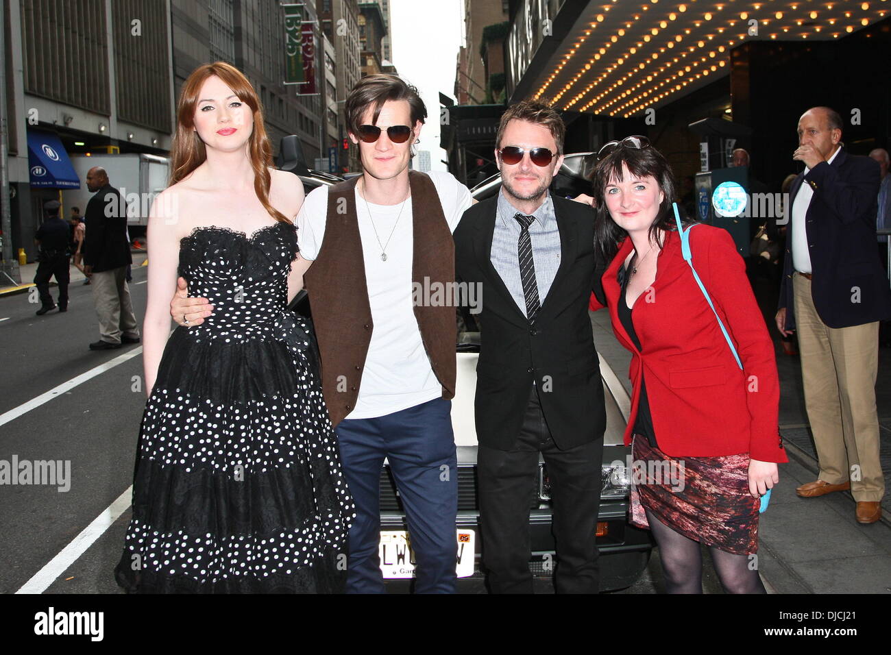 Karen Gillan, Matt Smith, Chris Hardwick and Caroline Skinner BBC ...