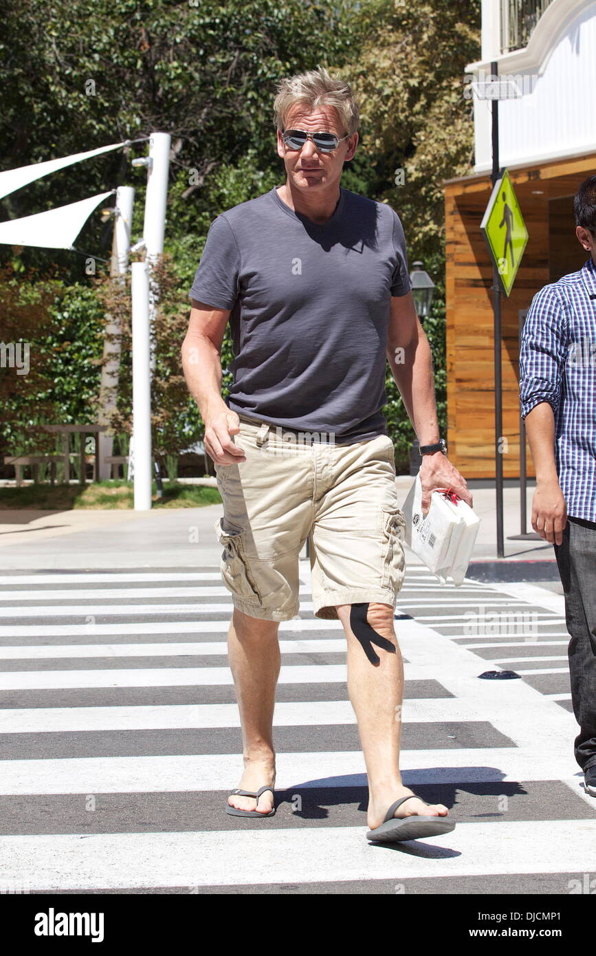 British chef Gordon Ramsay seen out and about at the Grove Los Angeles ...