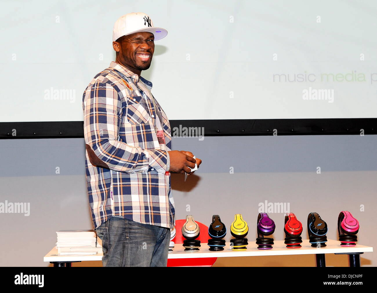 50 Cent aka Curtis Jackson promotes his range of headphones at 'Young ...