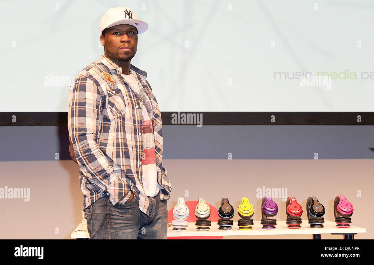 50 Cent aka Curtis Jackson promotes his range of headphones at 'Young ...