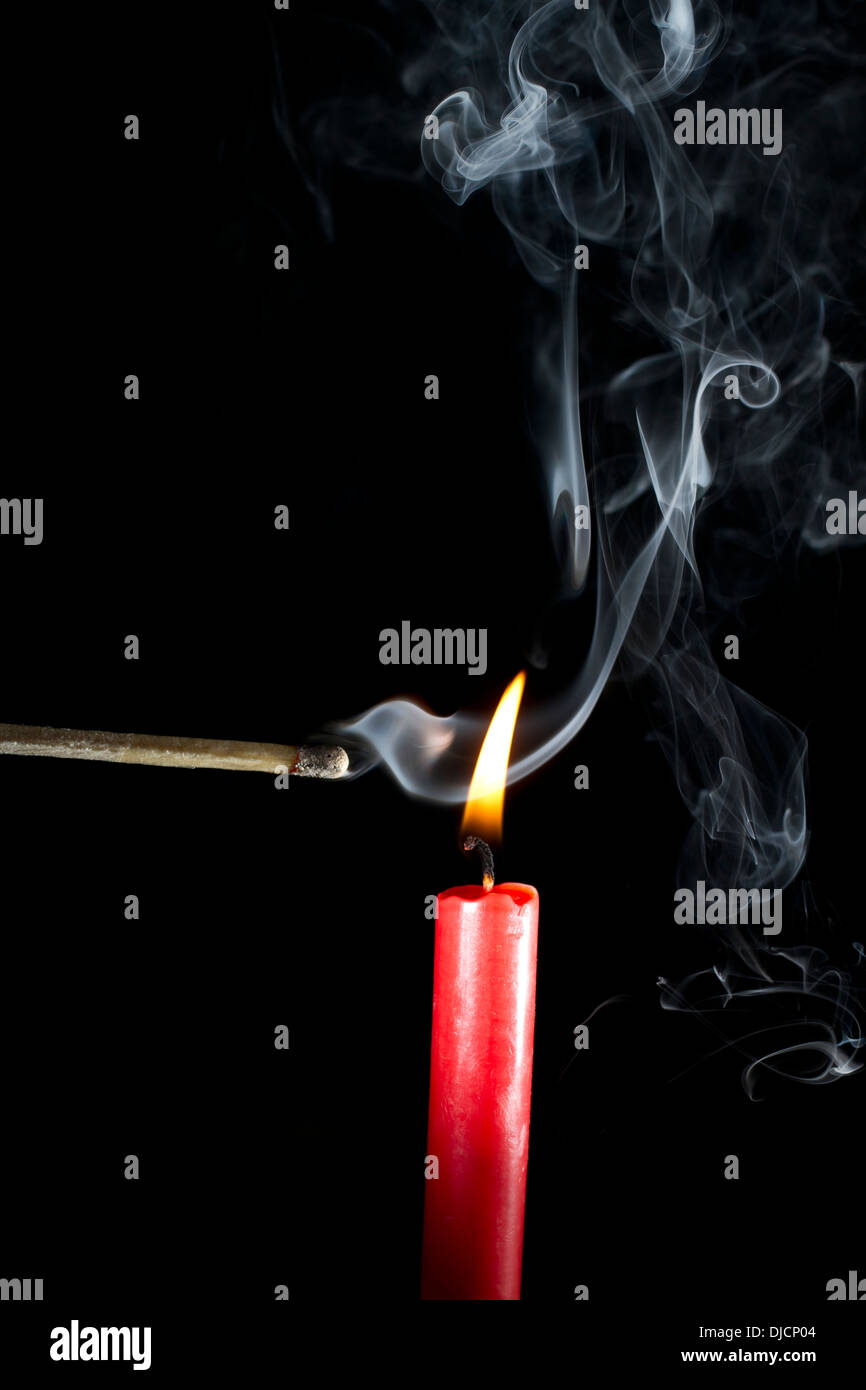 Burning candle matchstick hi-res stock photography and images - Alamy