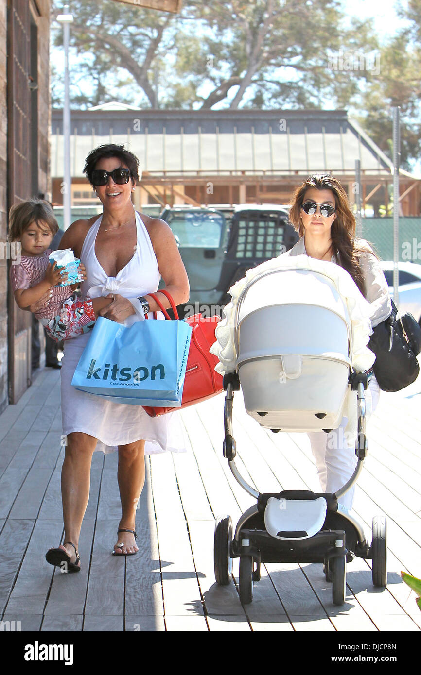 Kourtney Kardashian, Mason Disick, Penelope Scotland Disick and Kris ...