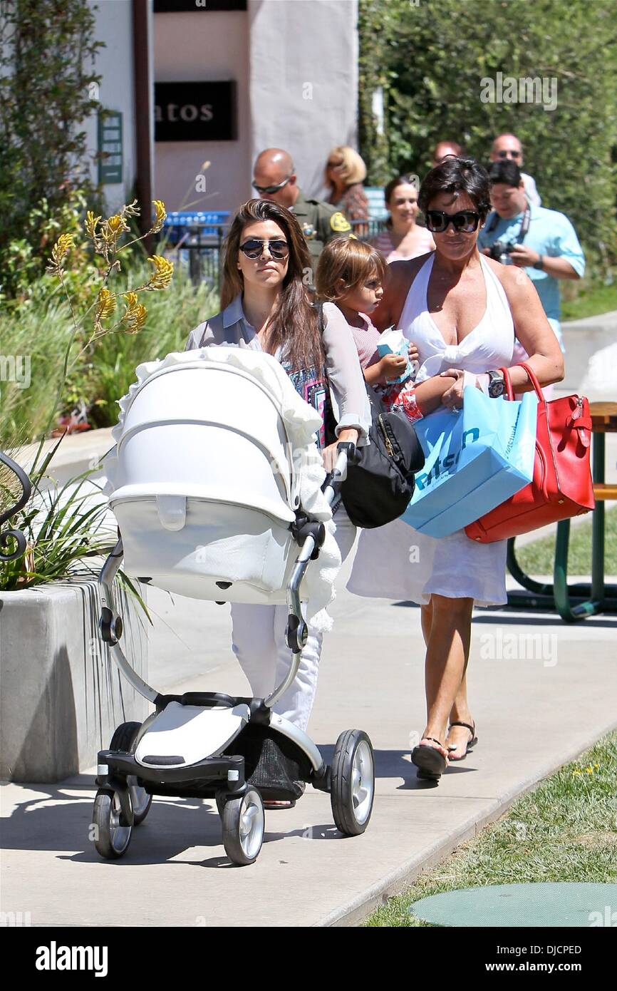 Kourtney Kardashian, Mason Disick, Penelope Scotland Disick and Kris ...