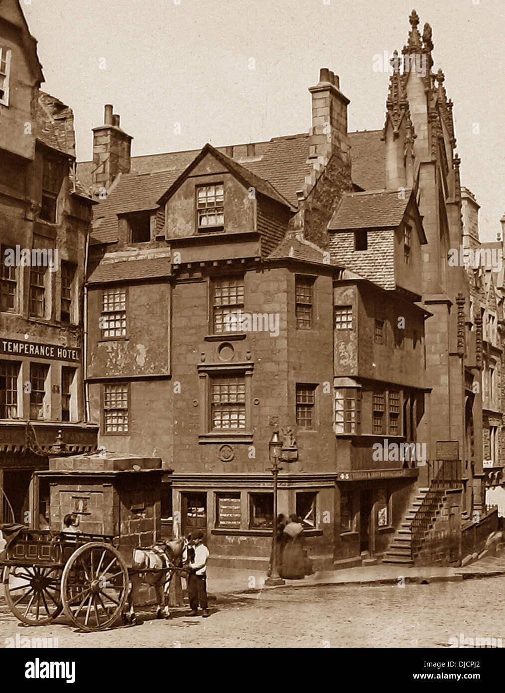 Edinburgh John Knox's House Victorian period Stock Photo - Alamy