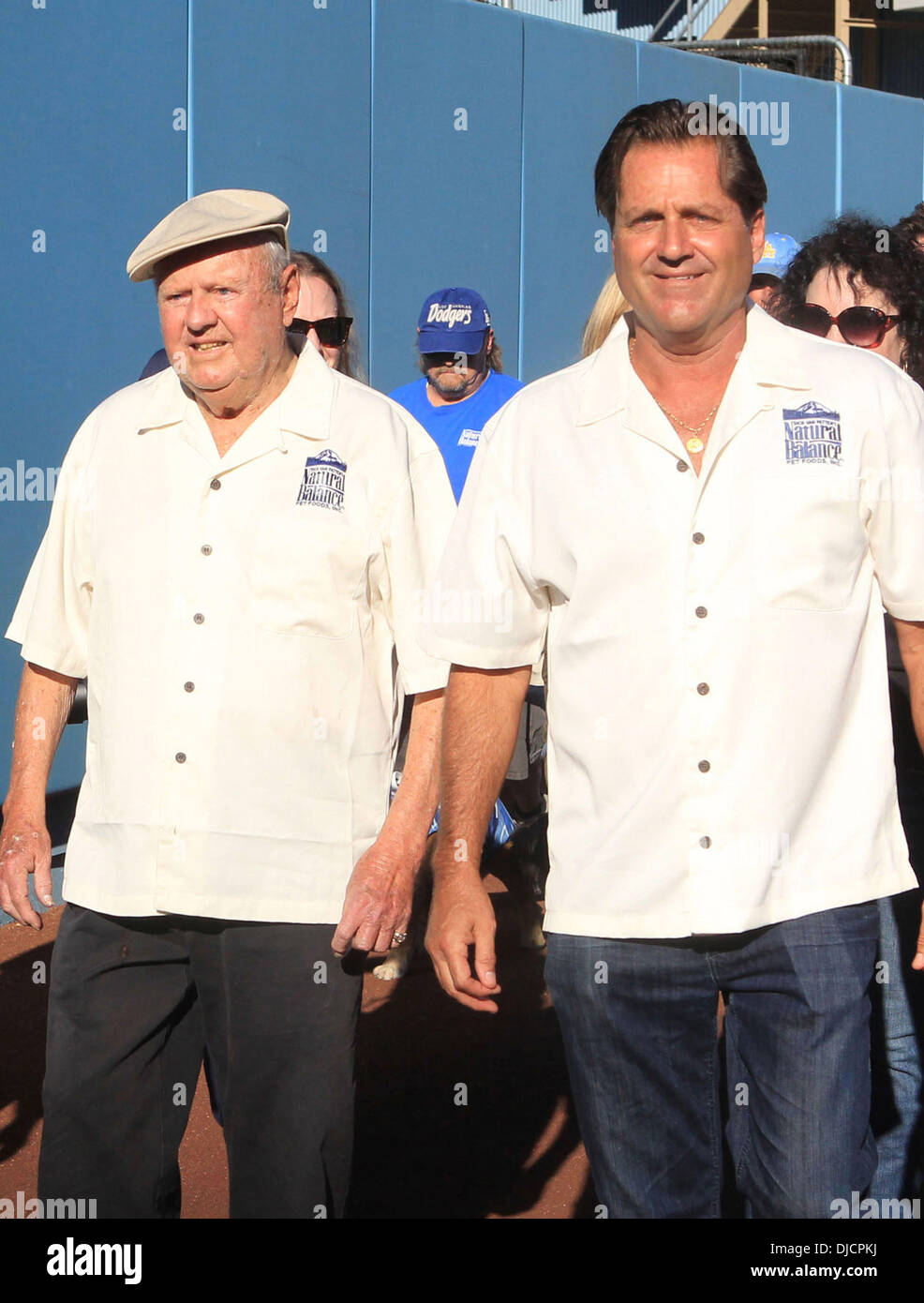 Dick Van Patten, James Van Patten Bark in the Park held at Dodger ...