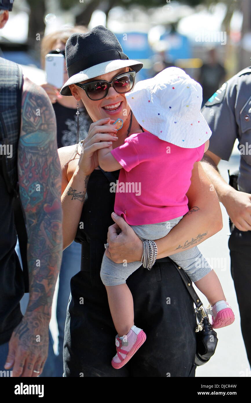 Pink aka Alecia Beth Moore and daughter Willow Sage Hart Pink enjoys a ...