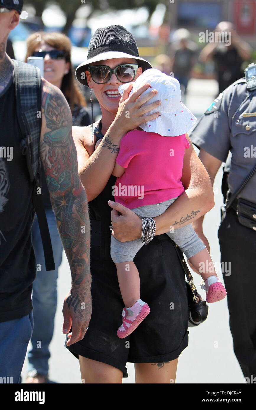 Pink aka Alecia Beth Moore and daughter Willow Sage Hart Pink enjoys a ...