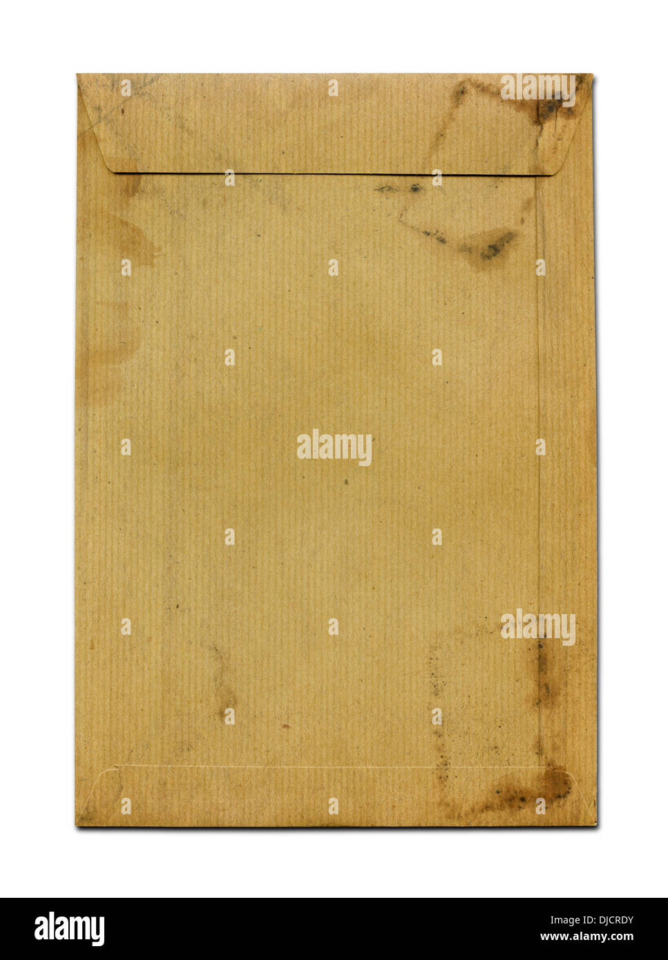 Old grunge brown paper textured envelope isolated on white Stock Photo ...