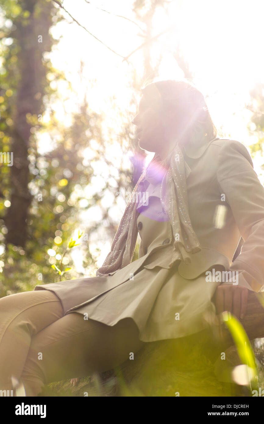 Sitting outdoors in the sun hi-res stock photography and images - Alamy