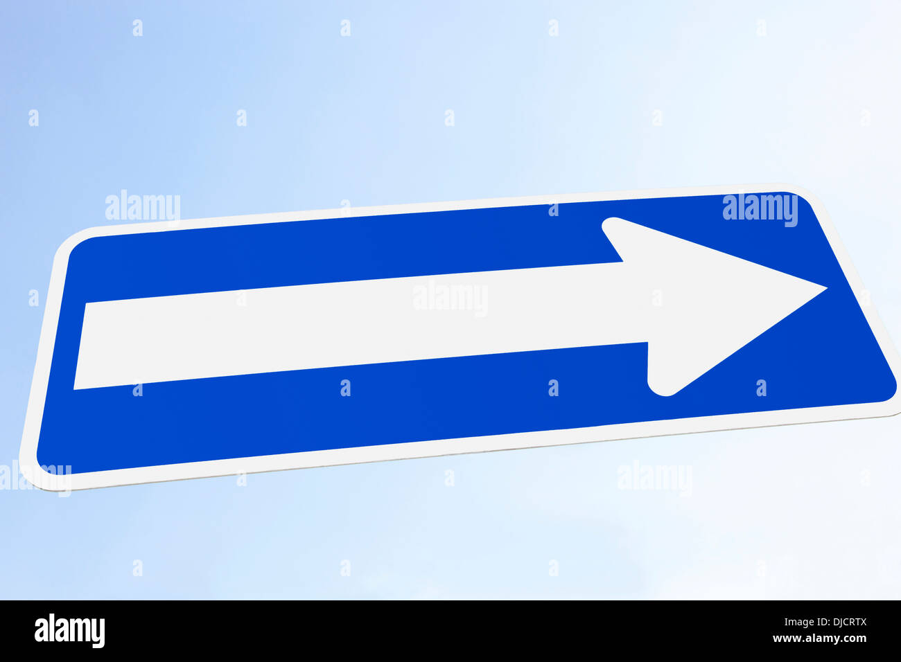 Traffic sign with arrow Stock Photo - Alamy