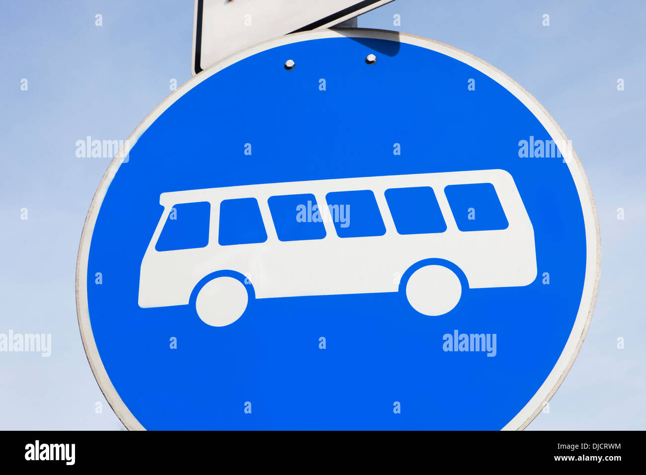 Traffic sign with bus Stock Photo - Alamy