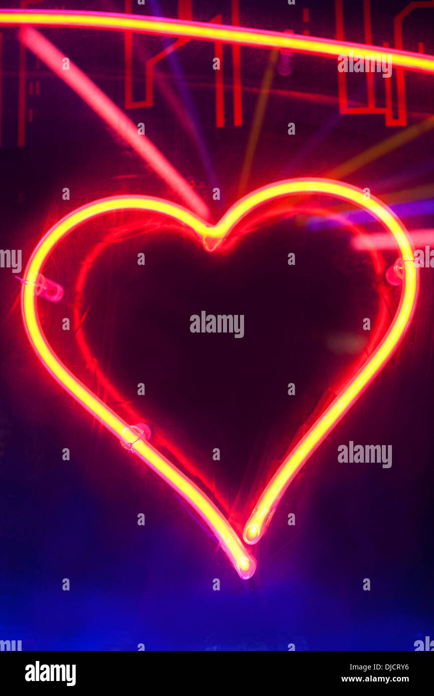 Neon heart hi-res stock photography and images - Alamy
