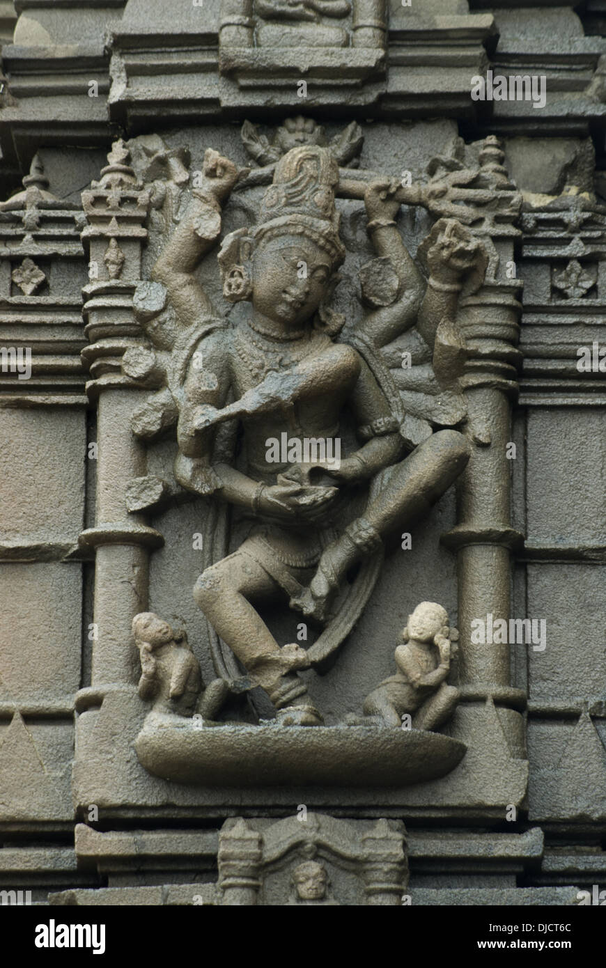Amreshwar temple of Shiva, dancing Shiva on the Mandovara. Ambarnath ...