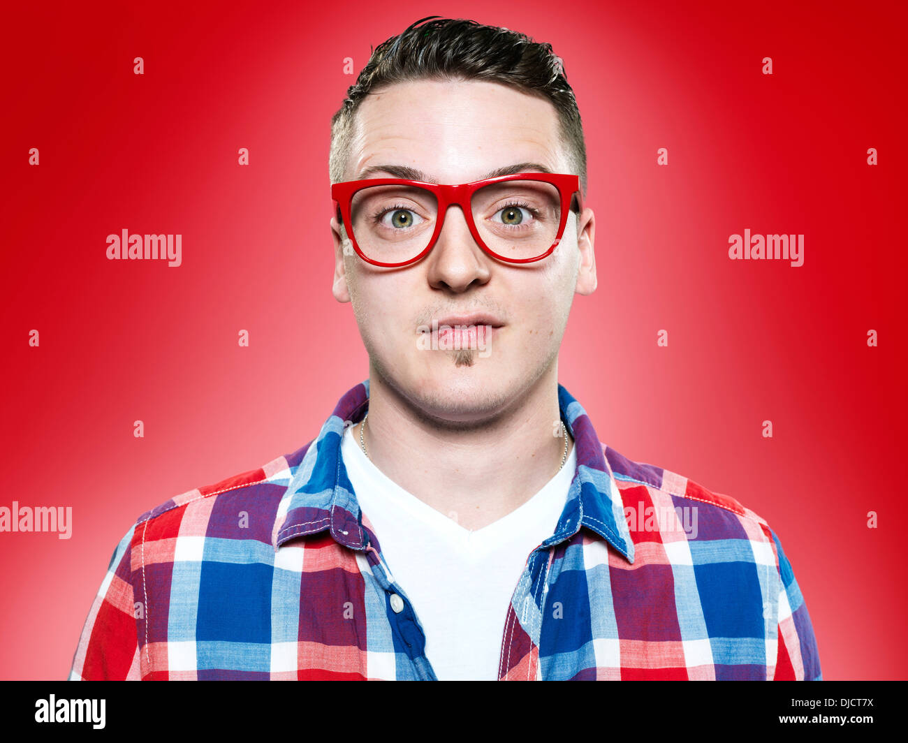 Coloured glasses man hi-res stock photography and images - Alamy