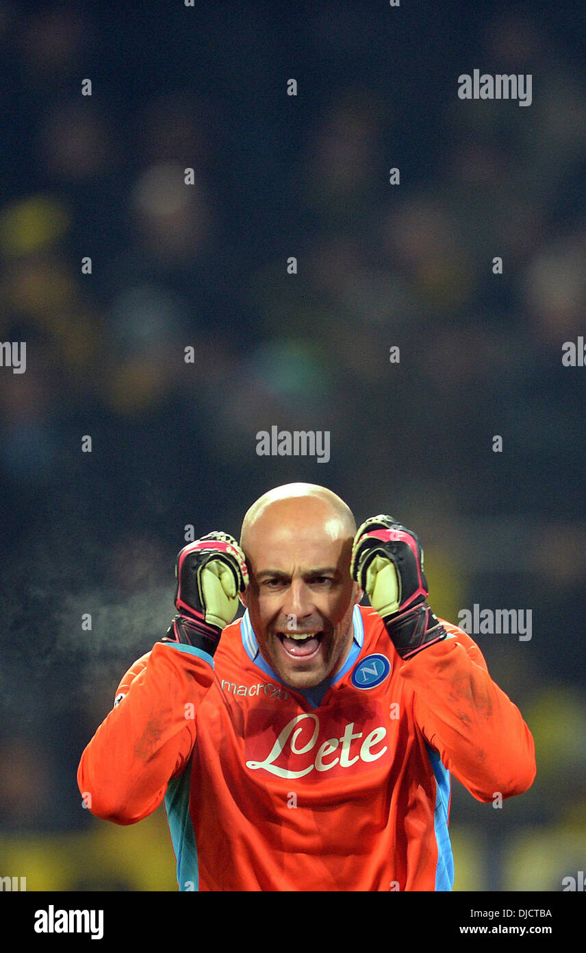 Dortmund, Germany. 26th Nov, 2013. Naples' goalkeeper Pepe Reina during ...