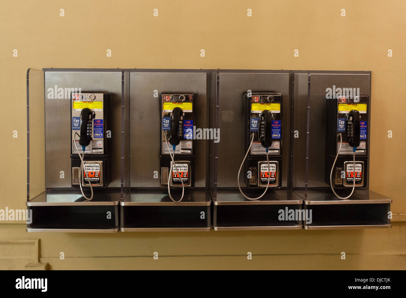 Public pay phones, Hotel Pennsylvania, Manhattan, New York City, United ...