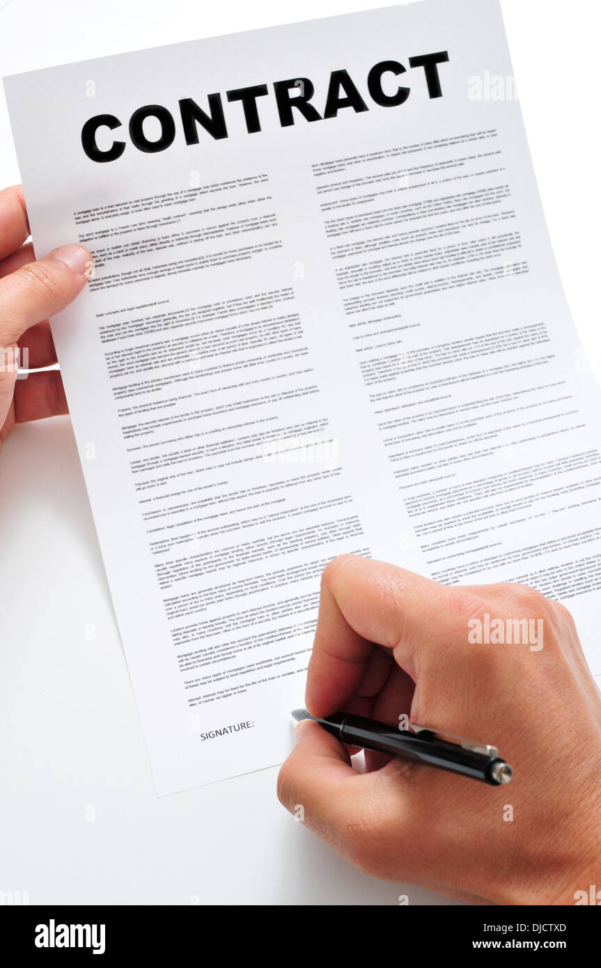 Signing of purchase contract hi-res stock photography and images - Alamy