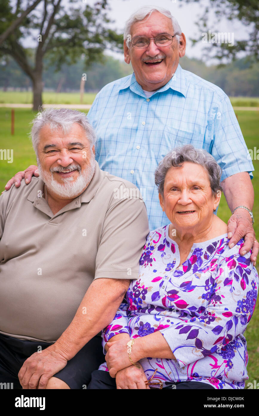 USA, Texas, Group foto of senior citizens at reunion meeting Stock ...