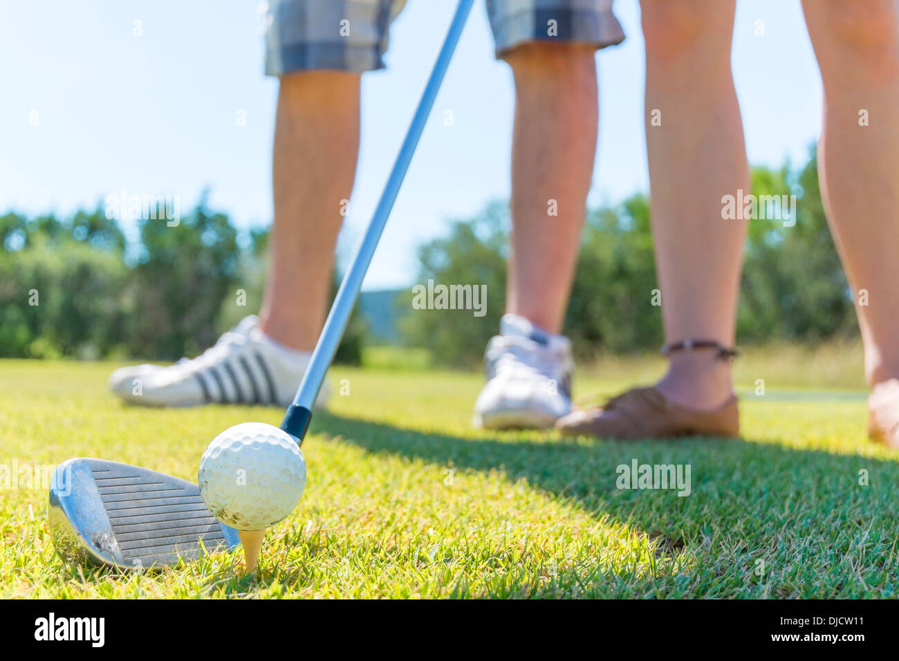 USA, Texas, Two people golfing Stock Photo - Alamy