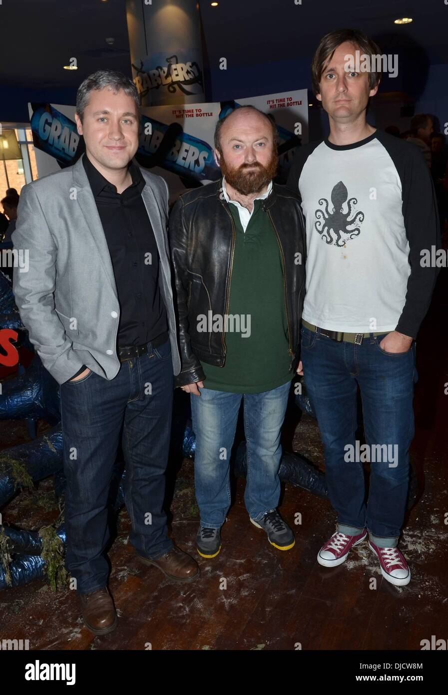 Kevin Lehane, David Pearse, Jon Wright attend the Dublin premiere of ...