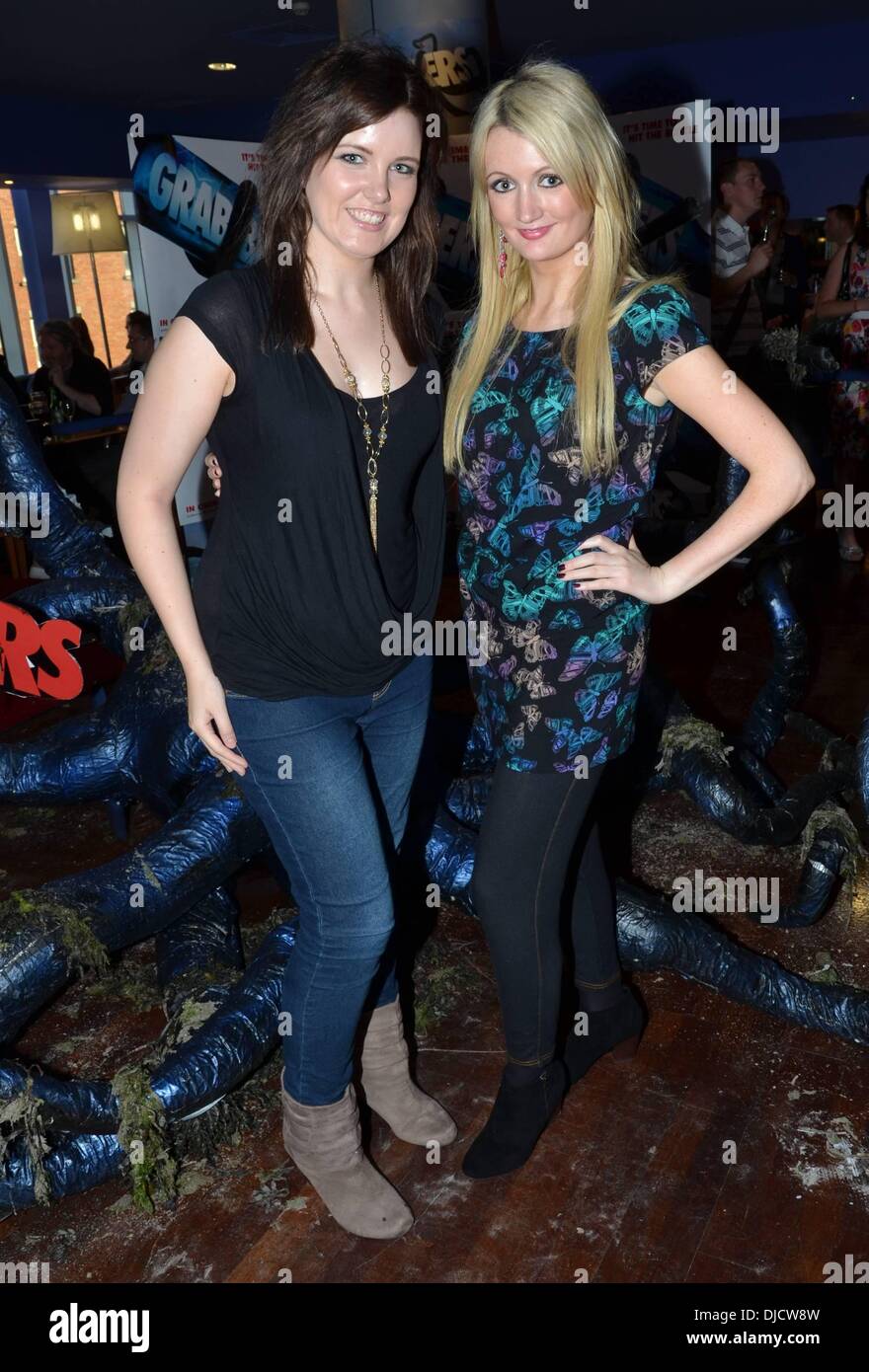 Ruth Lee, Rebecca Lee attend the Dublin premiere of 'Grabbers' held at ...