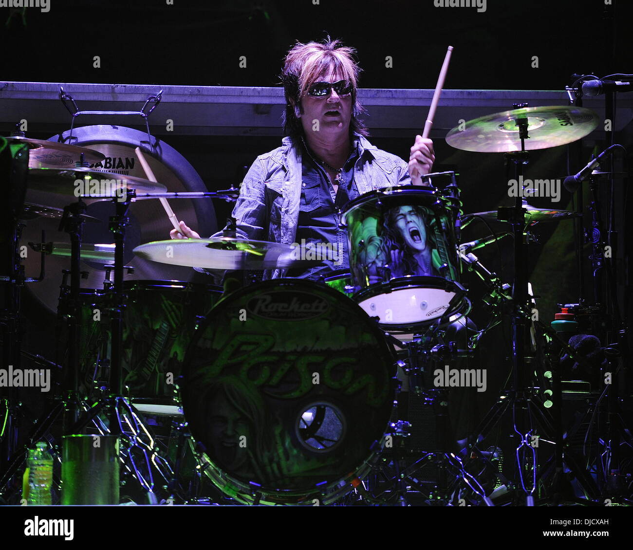 Rikki Rockett Poison performs during the Rock of Ages Tour 2012 at the ...